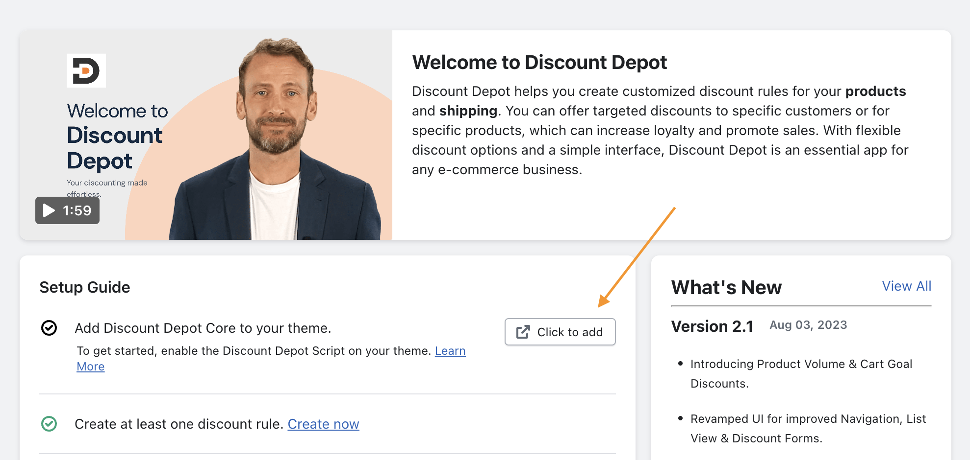 Stage 2 - Enable the Discount Depot Core Script in your theme (Required ...